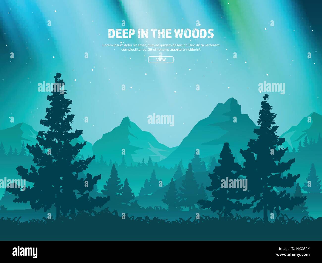 Mountains and forest. Wild nature landscape. Travel and adventure ...