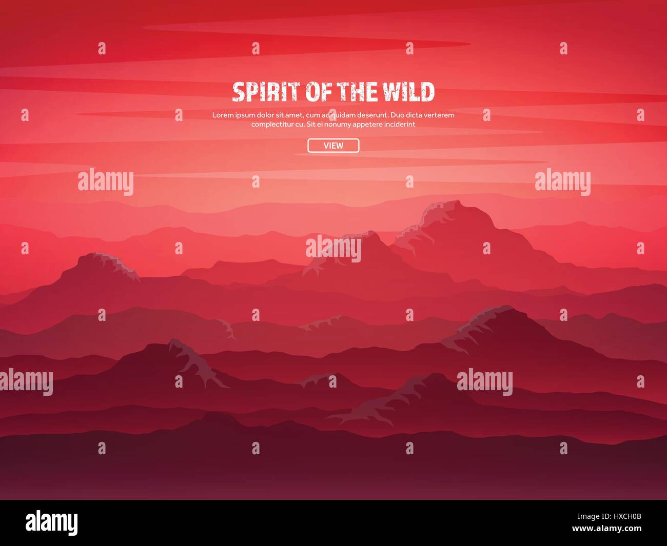 Mountains and forest. Wild nature landscape. Travel and adventure ...