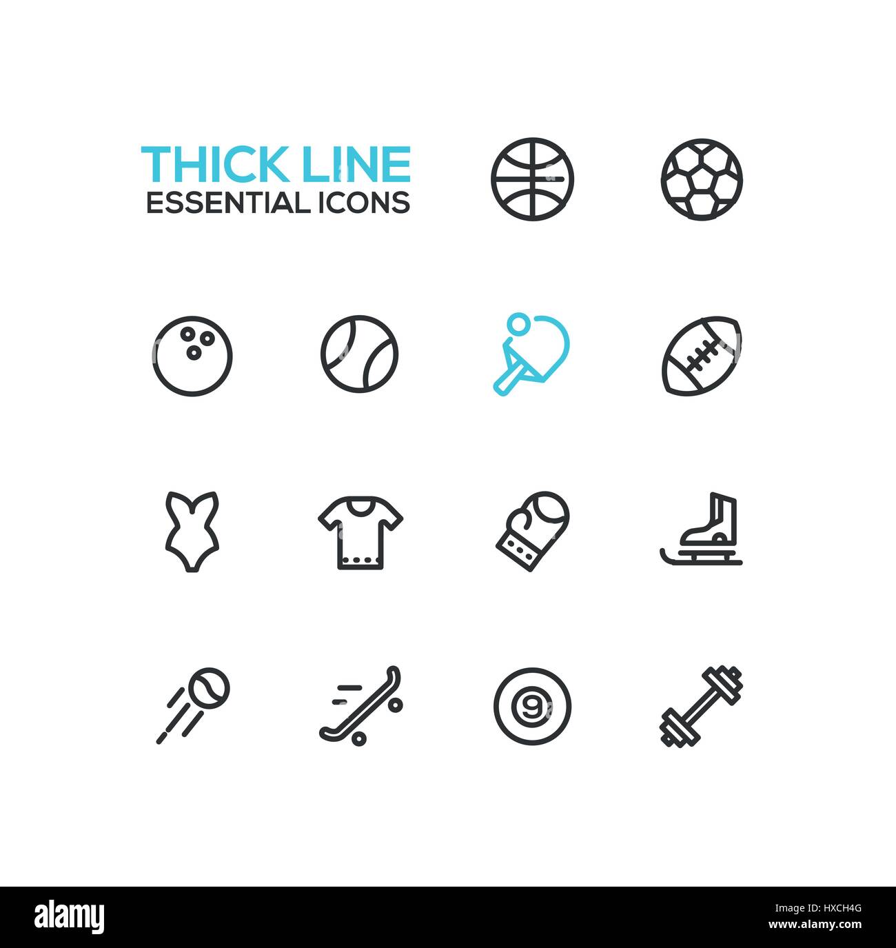 Kinds of Sport - line icons set Stock Vector Image & Art - Alamy