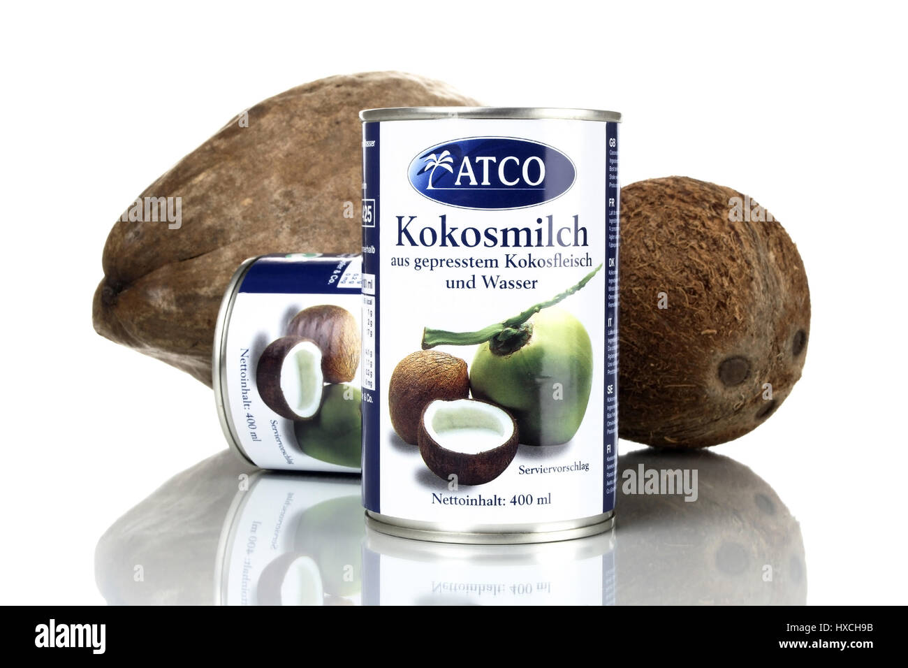 Coconut milk, Kokosmilch Stock Photo - Alamy