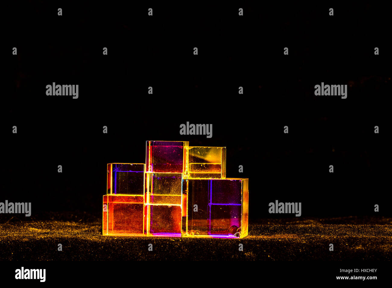 Abstract Cubes concept reflecting bright prism colors in unique ...