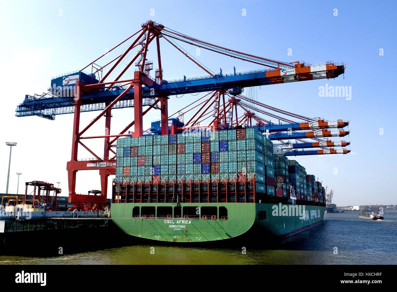 Container terminal, Containerterminal Stock Photo - Alamy