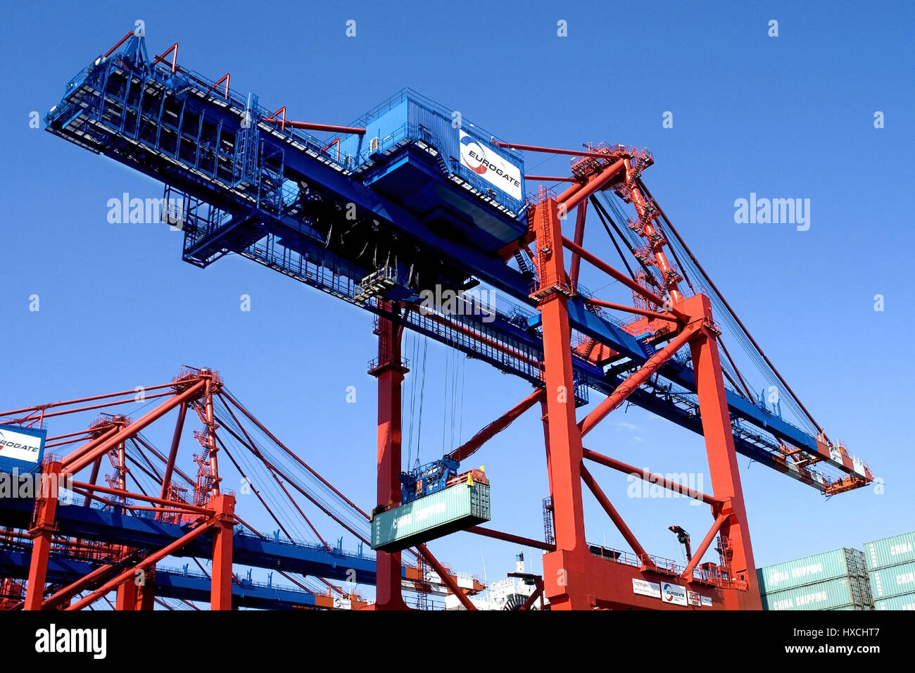 Container terminal, Containerterminal Stock Photo - Alamy