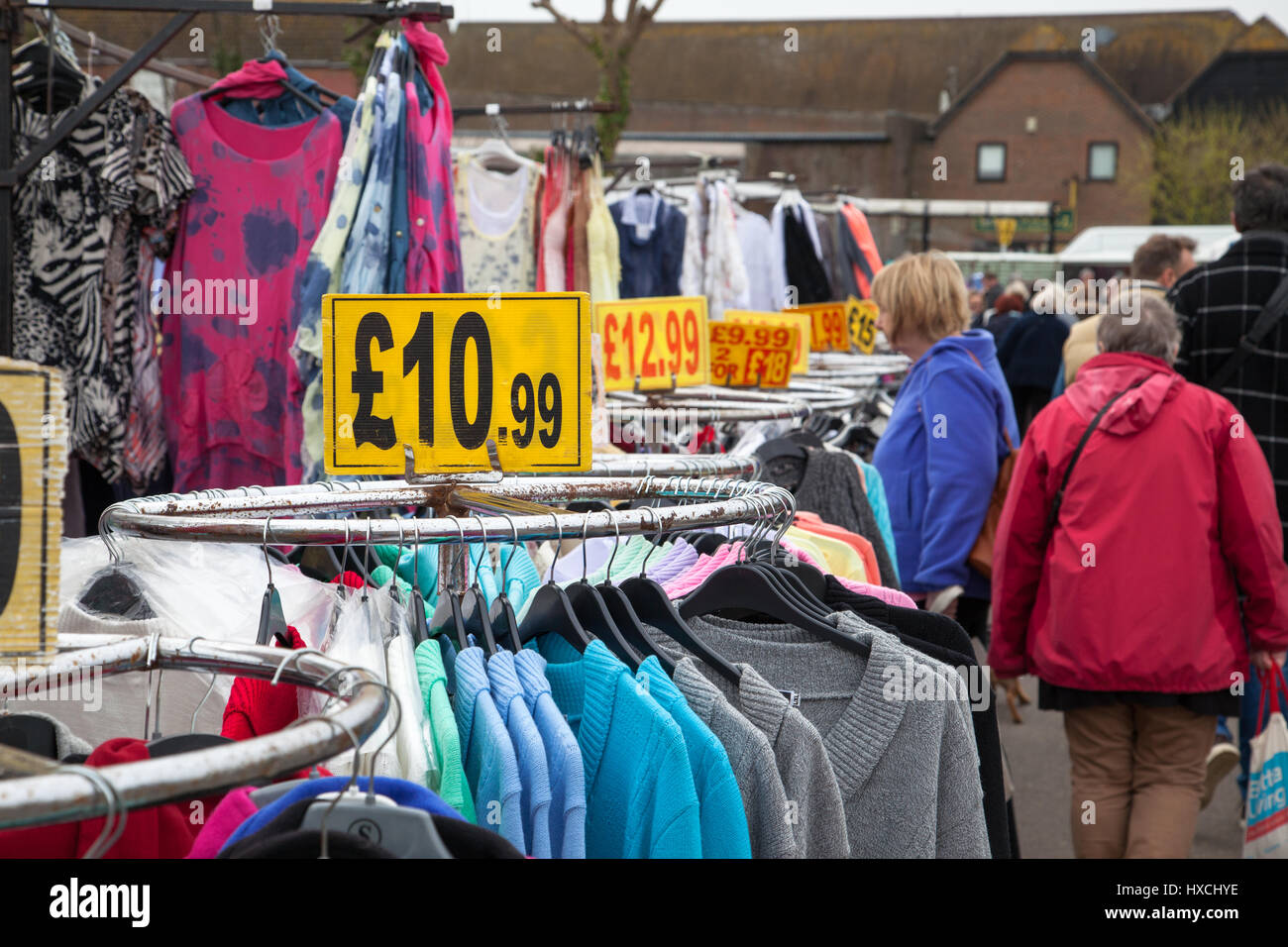 Clothes stall market uk hi-res stock photography and images - Alamy