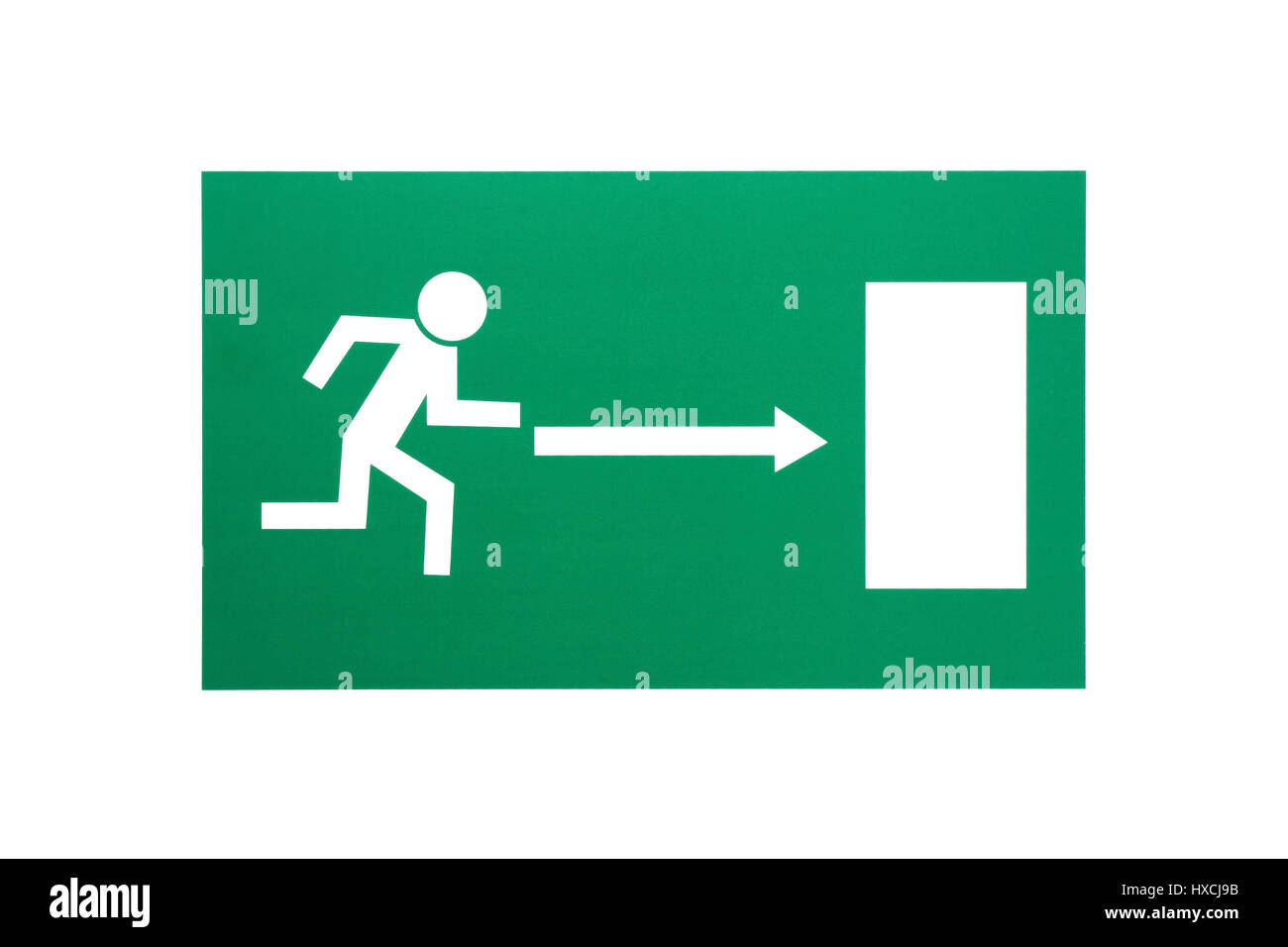Emergency exit sign Cut Out Stock Images & Pictures - Alamy