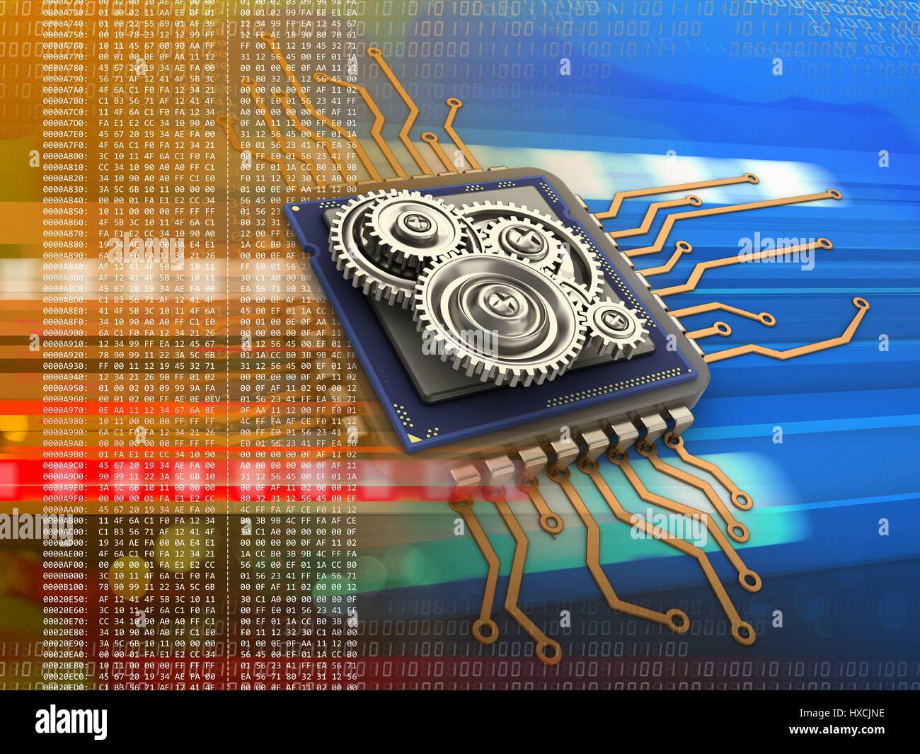 3d illustration of computer chip Stock Photo - Alamy
