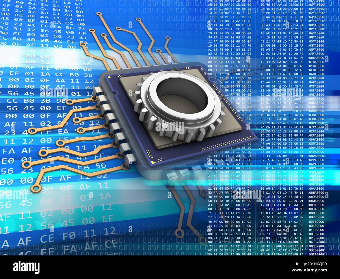 3d illustration of computer chip Stock Photo - Alamy