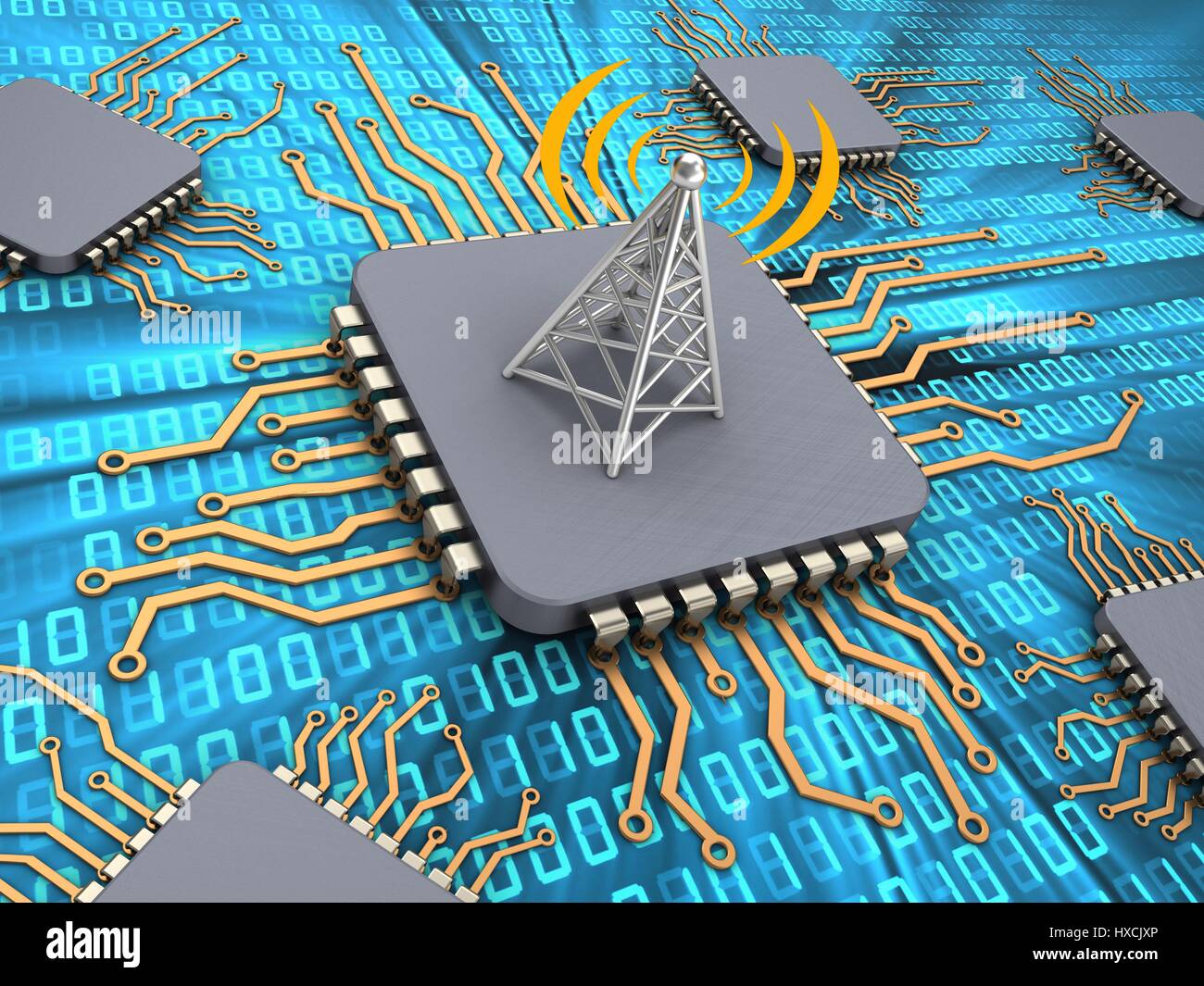 3d illustration of computer chip Stock Photo - Alamy