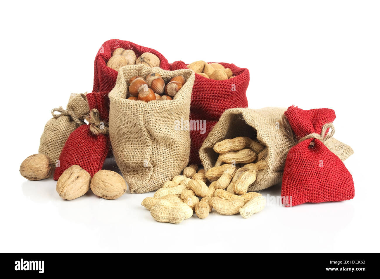 Bags of nuts Cut Out Stock Images & Pictures - Alamy