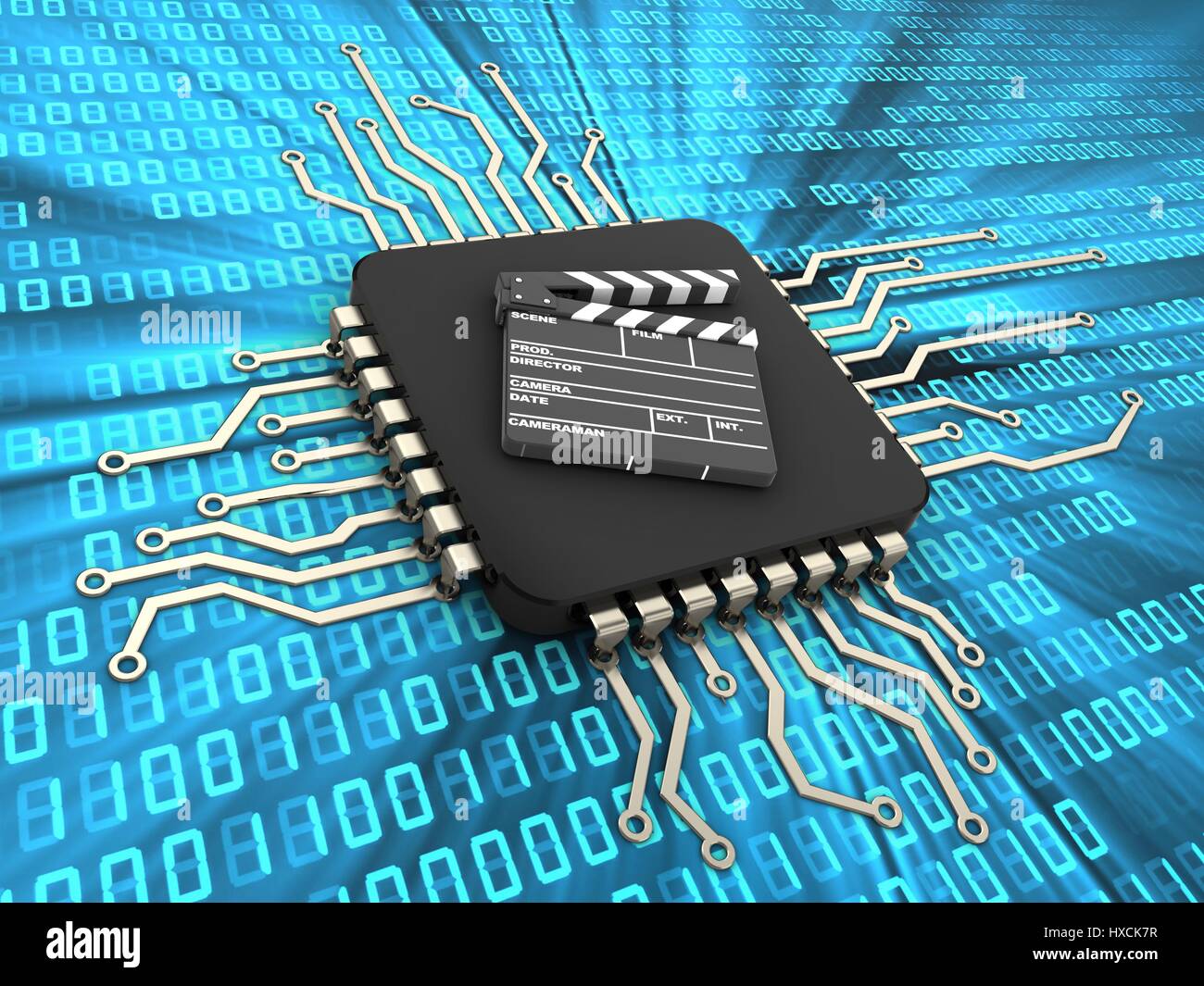 3d illustration of computer chip Stock Photo - Alamy