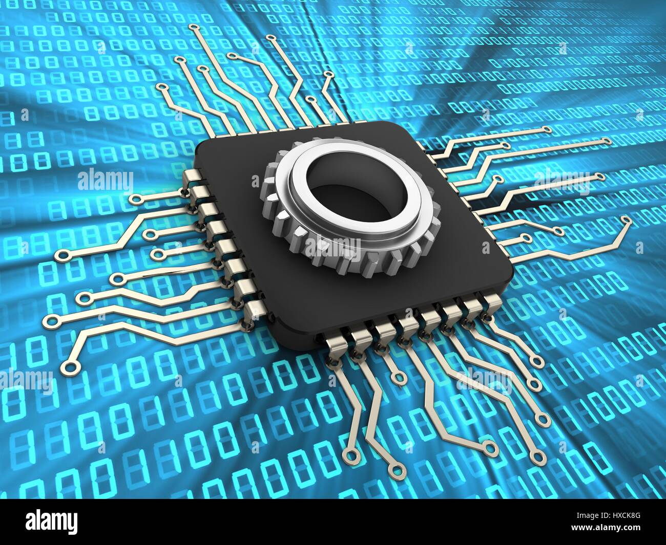 3d illustration of computer chip Stock Photo - Alamy