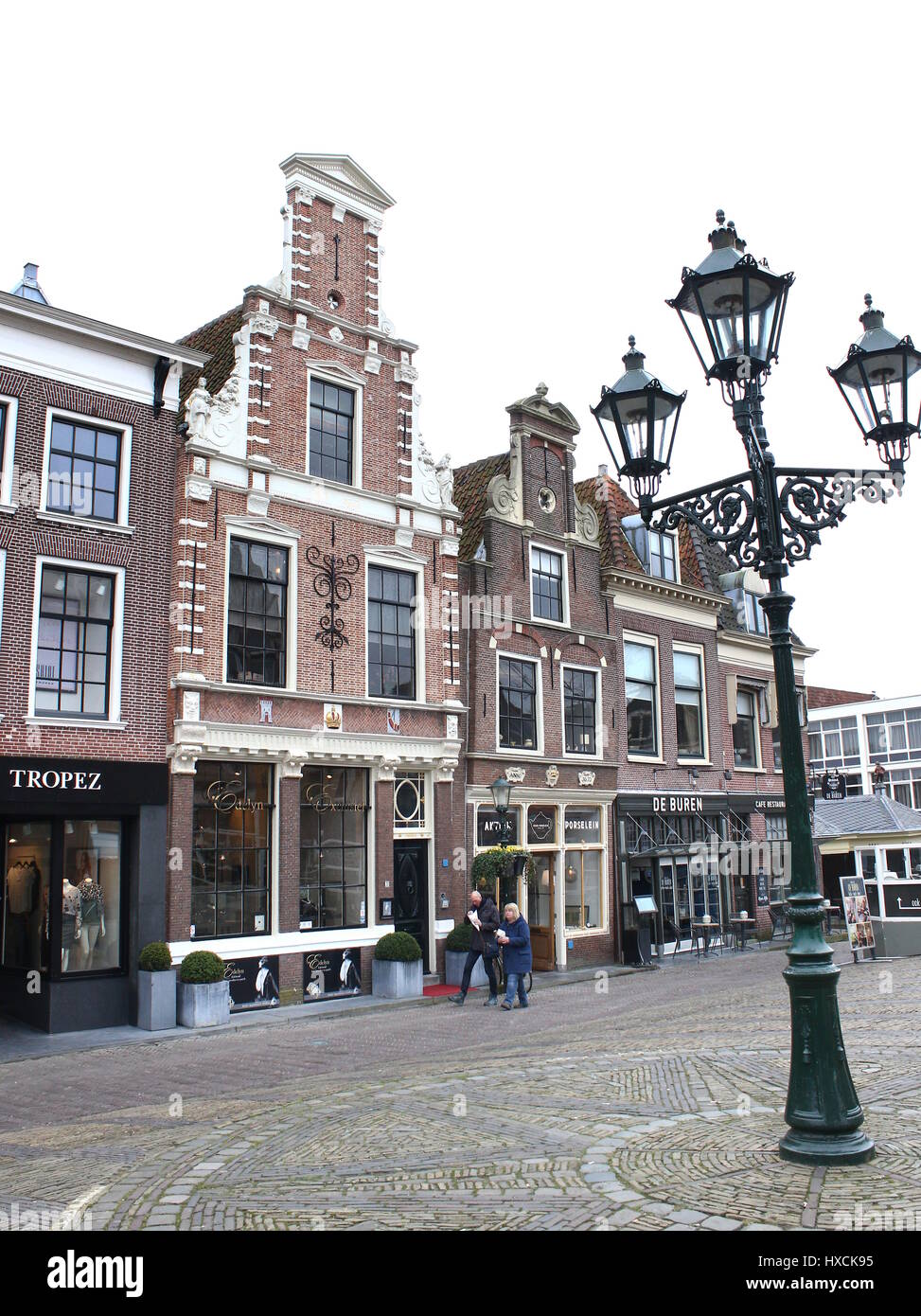 Historic 17th century gabled houses at Mient street, central Alkmaar ... Historic 17th century gabled houses at Mient street, central Alkmaar ...