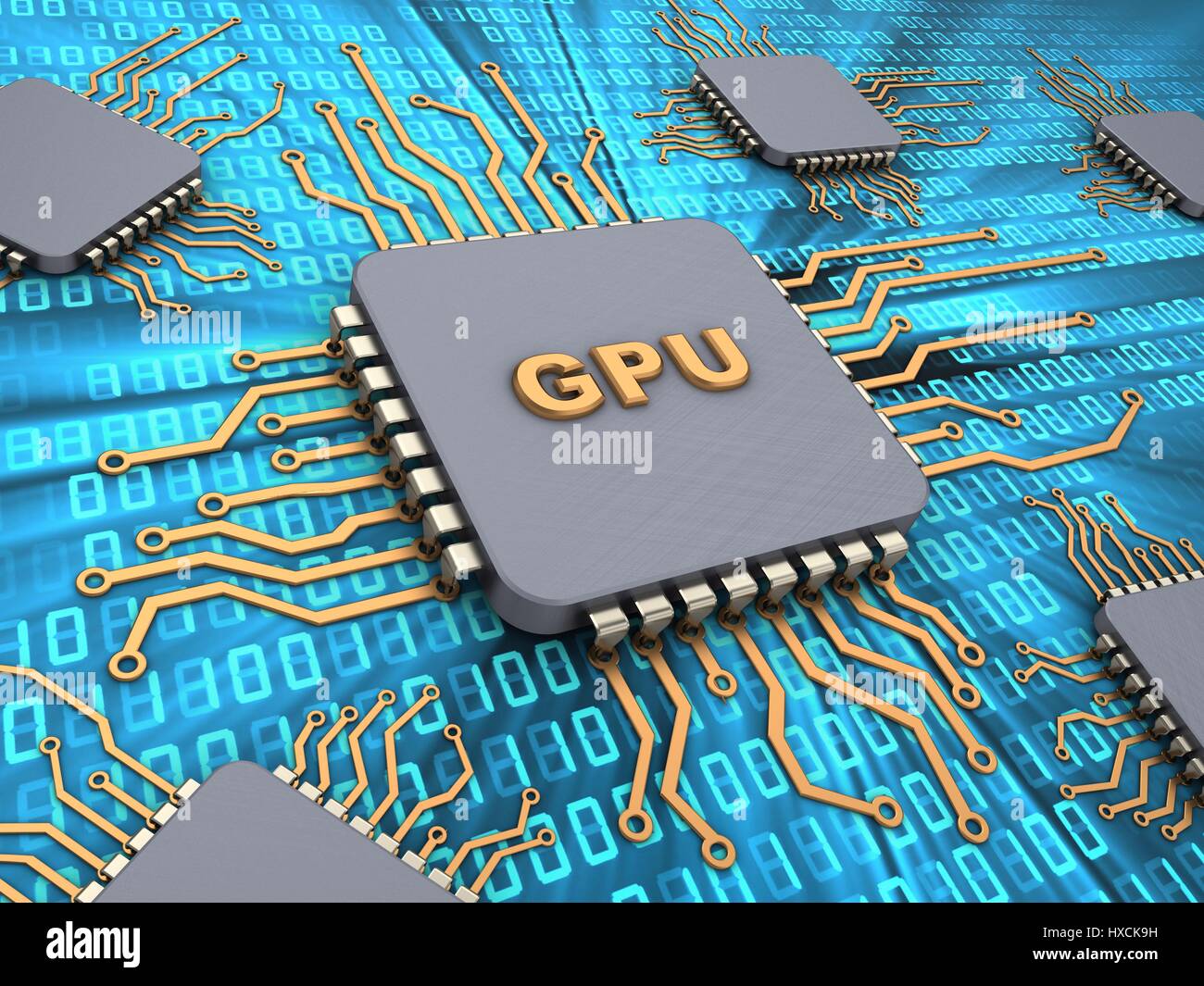3d illustration of computer chip Stock Photo - Alamy
