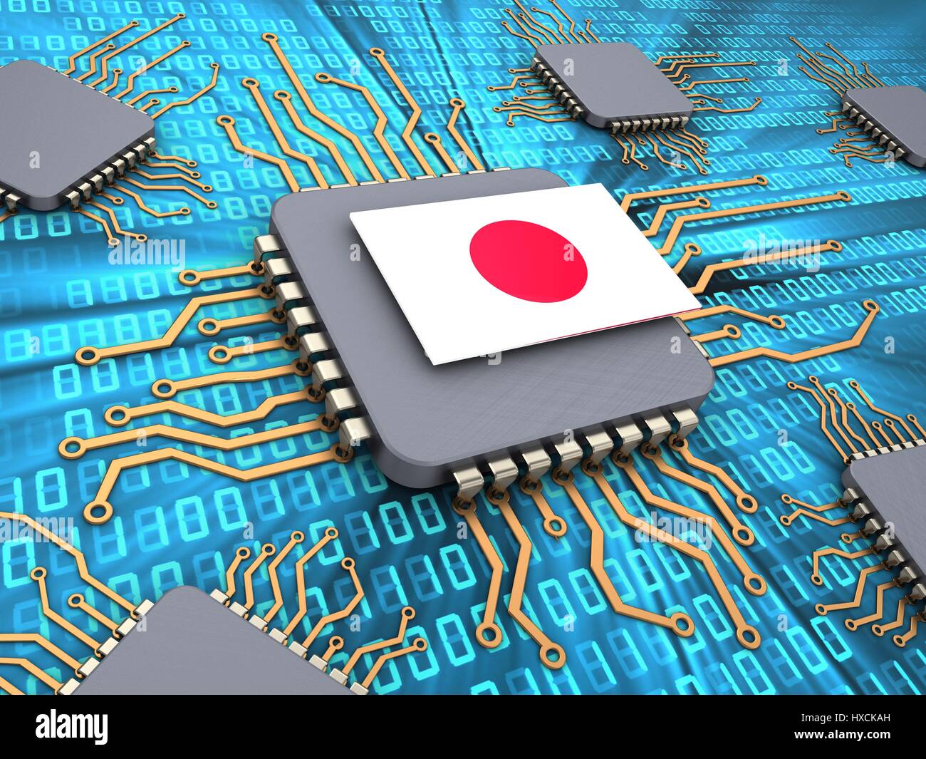 3d illustration of computer chip Stock Photo - Alamy