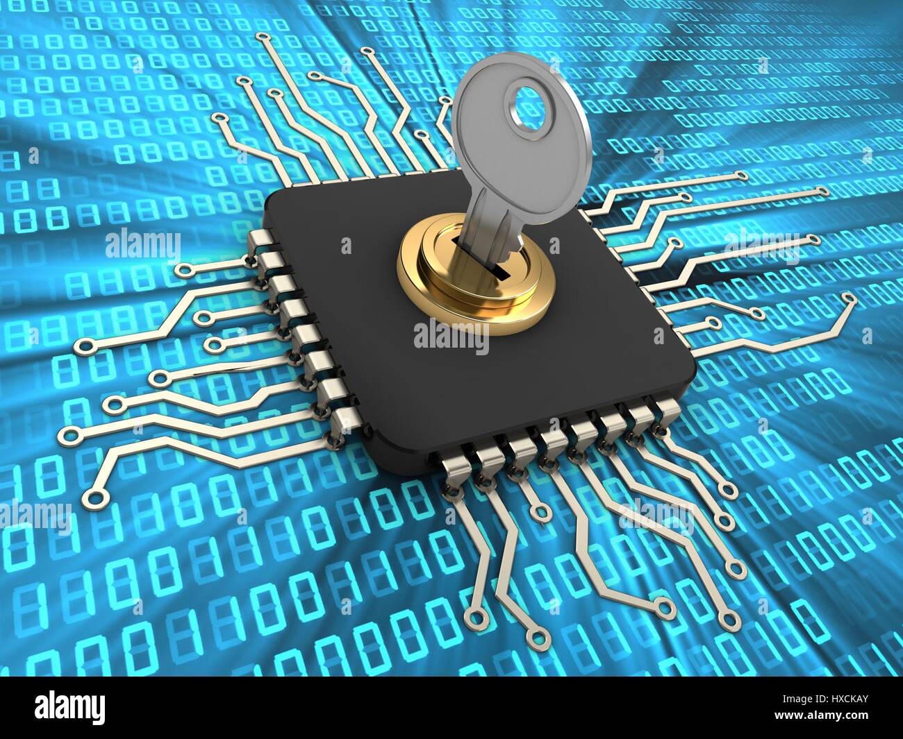 3d illustration of computer chip Stock Photo - Alamy