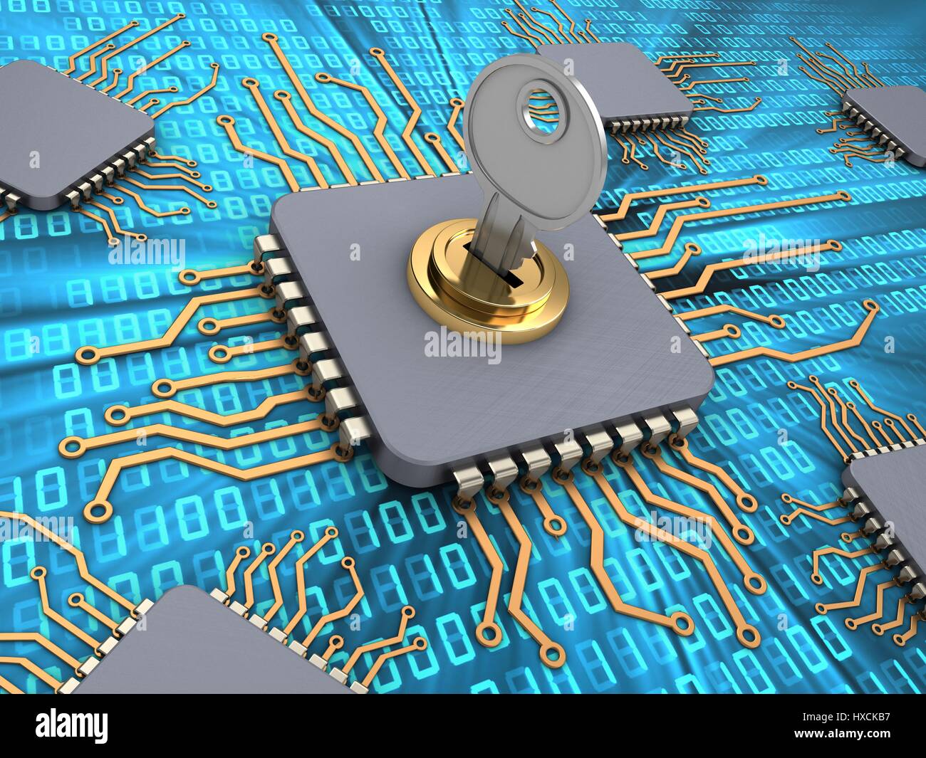 3d illustration of computer chip Stock Photo - Alamy