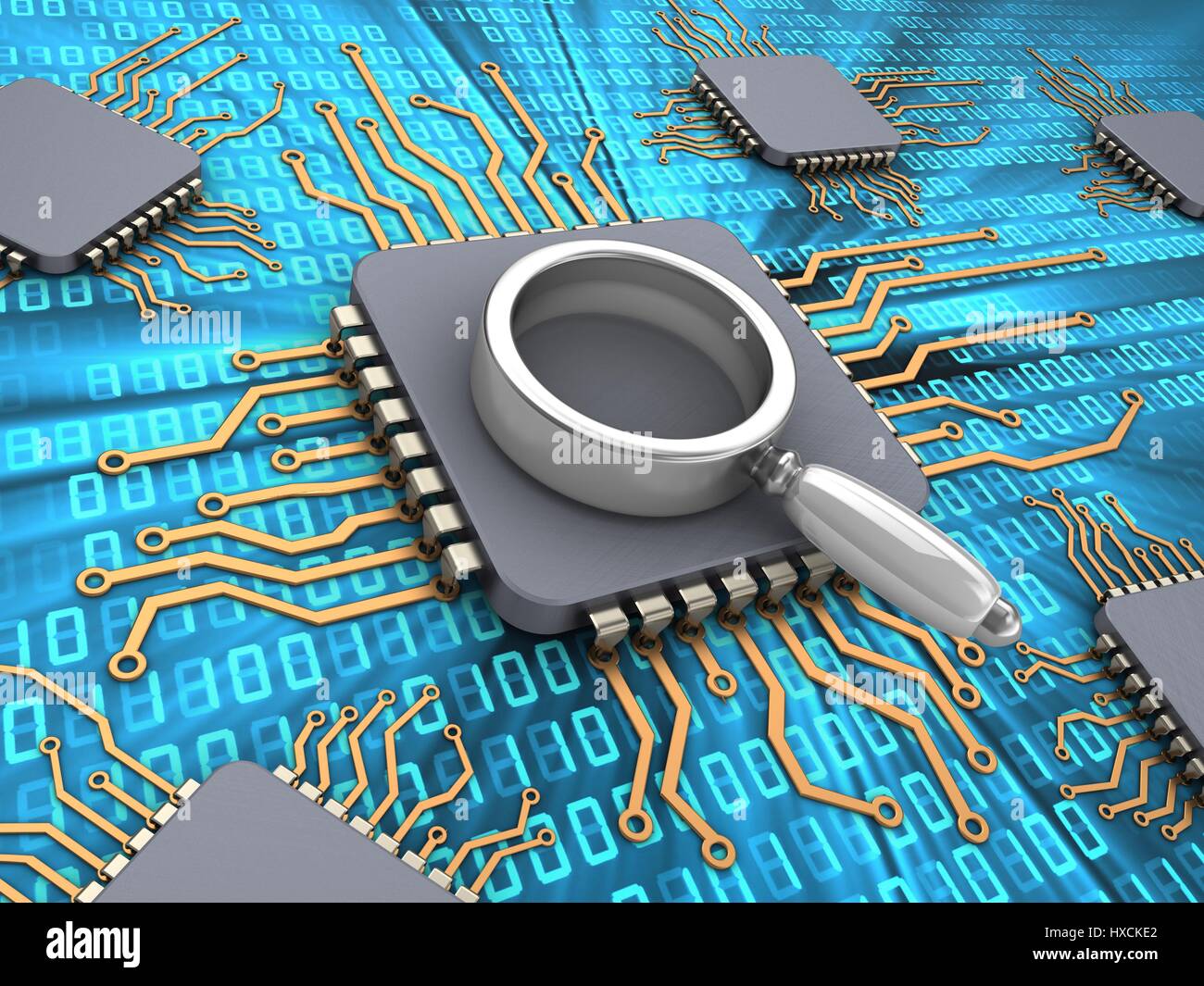 3d illustration of computer chip Stock Photo - Alamy