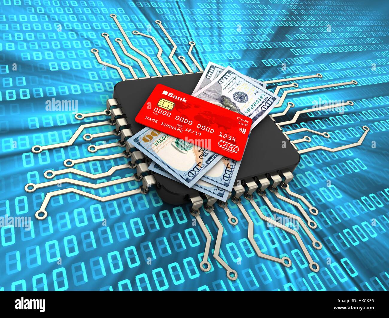 3d illustration of computer chip Stock Photo - Alamy