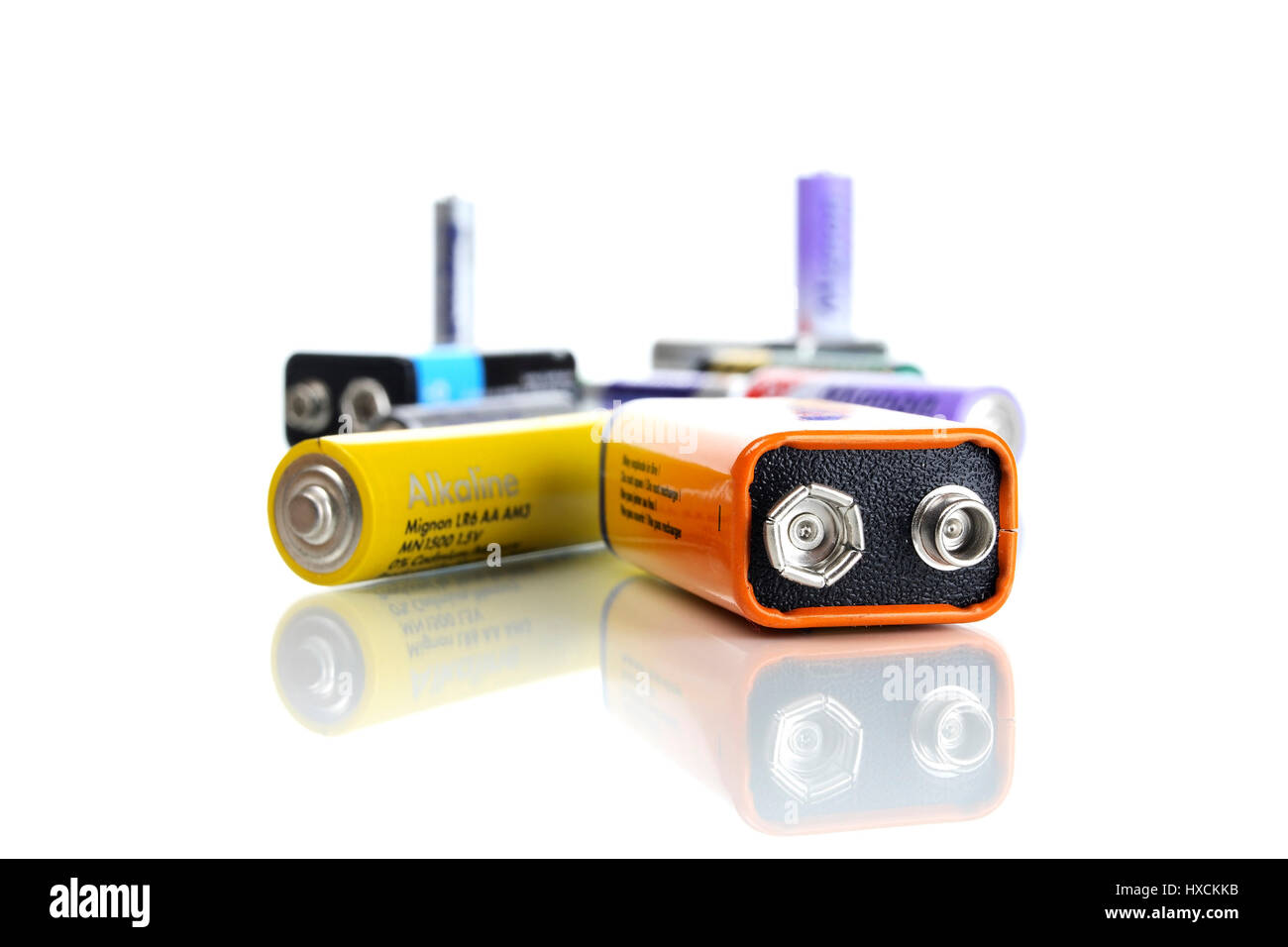 Old batteries, Alte Batterien Stock Photo - Alamy
