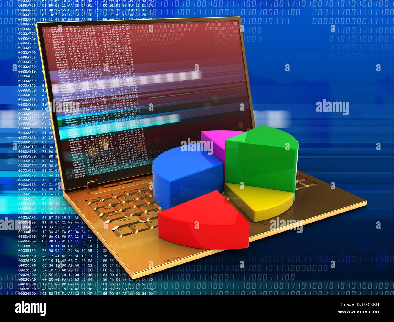 3d illustration of laptop computers Stock Photo - Alamy
