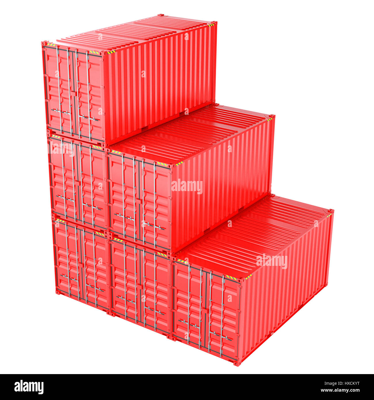 A Stack of Cargo Containers for Overseas Shipping Stock Photo - Alamy