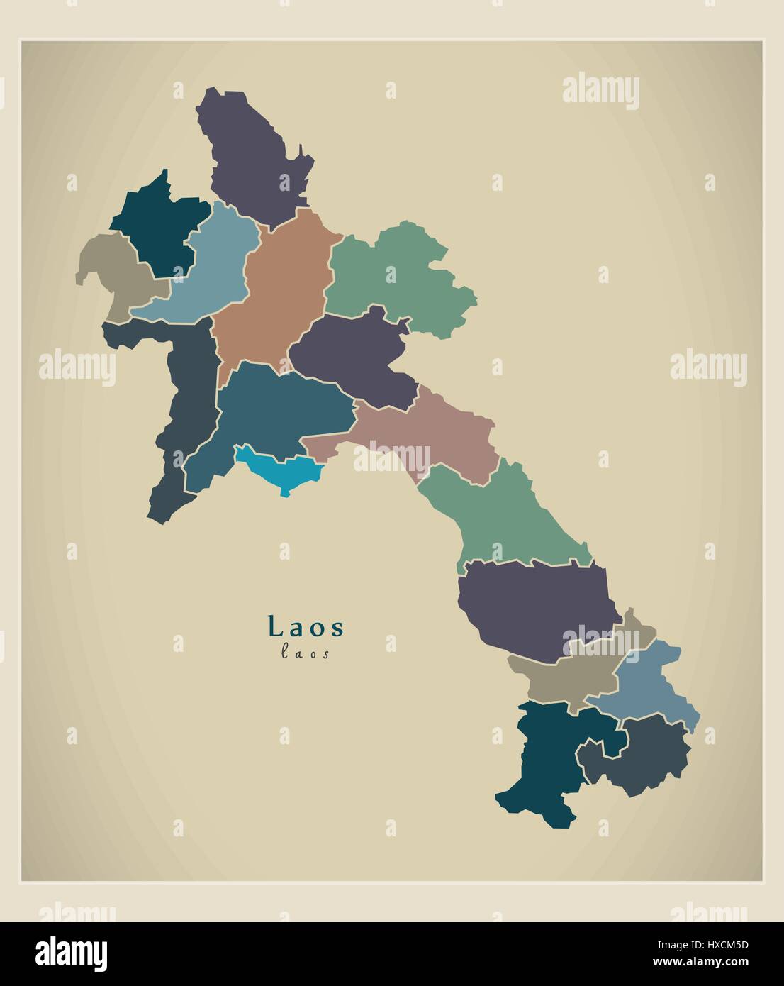 Map of laos hi-res stock photography and images - Alamy