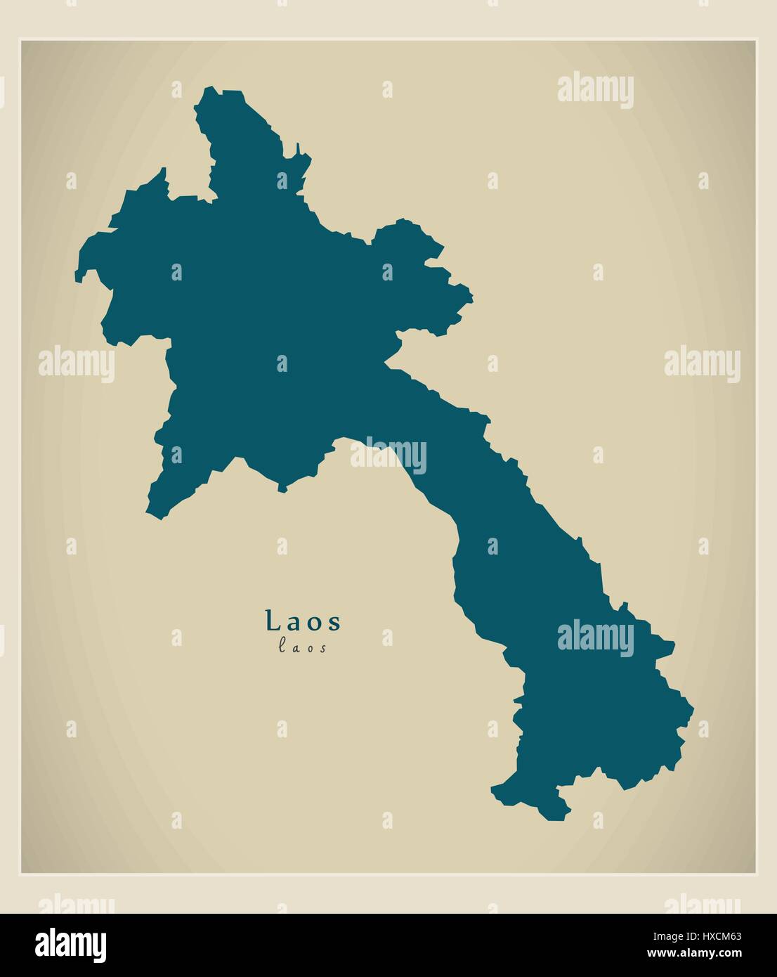 Laos map hi-res stock photography and images - Alamy