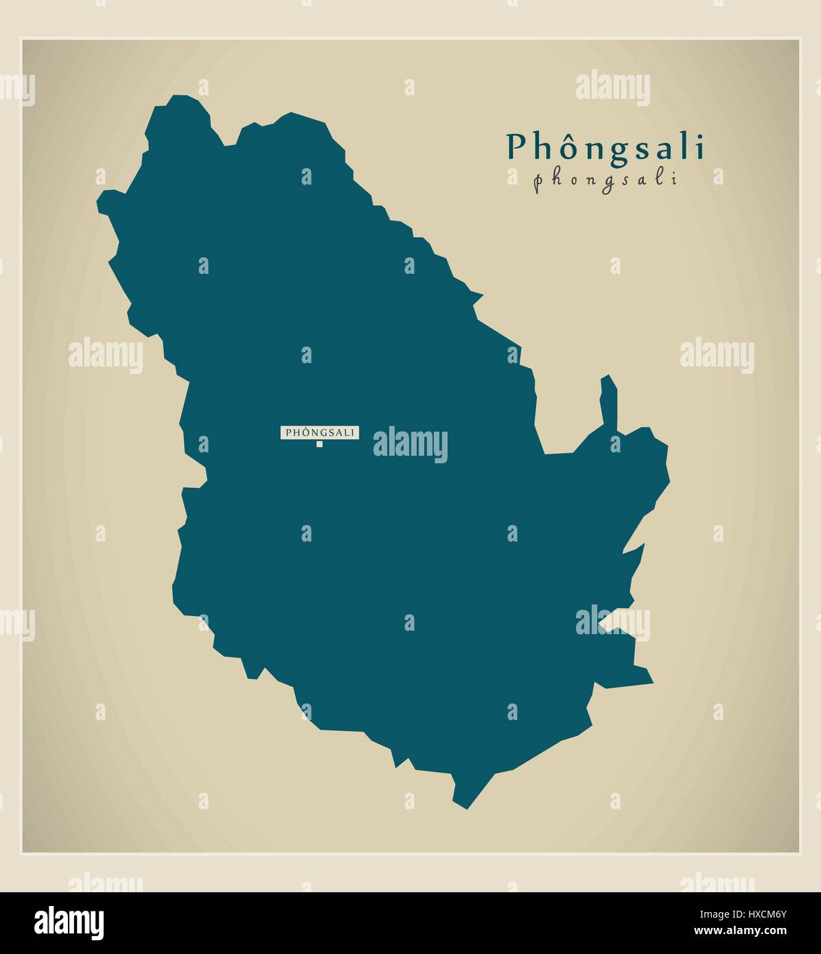 Phongsali map hi-res stock photography and images - Alamy