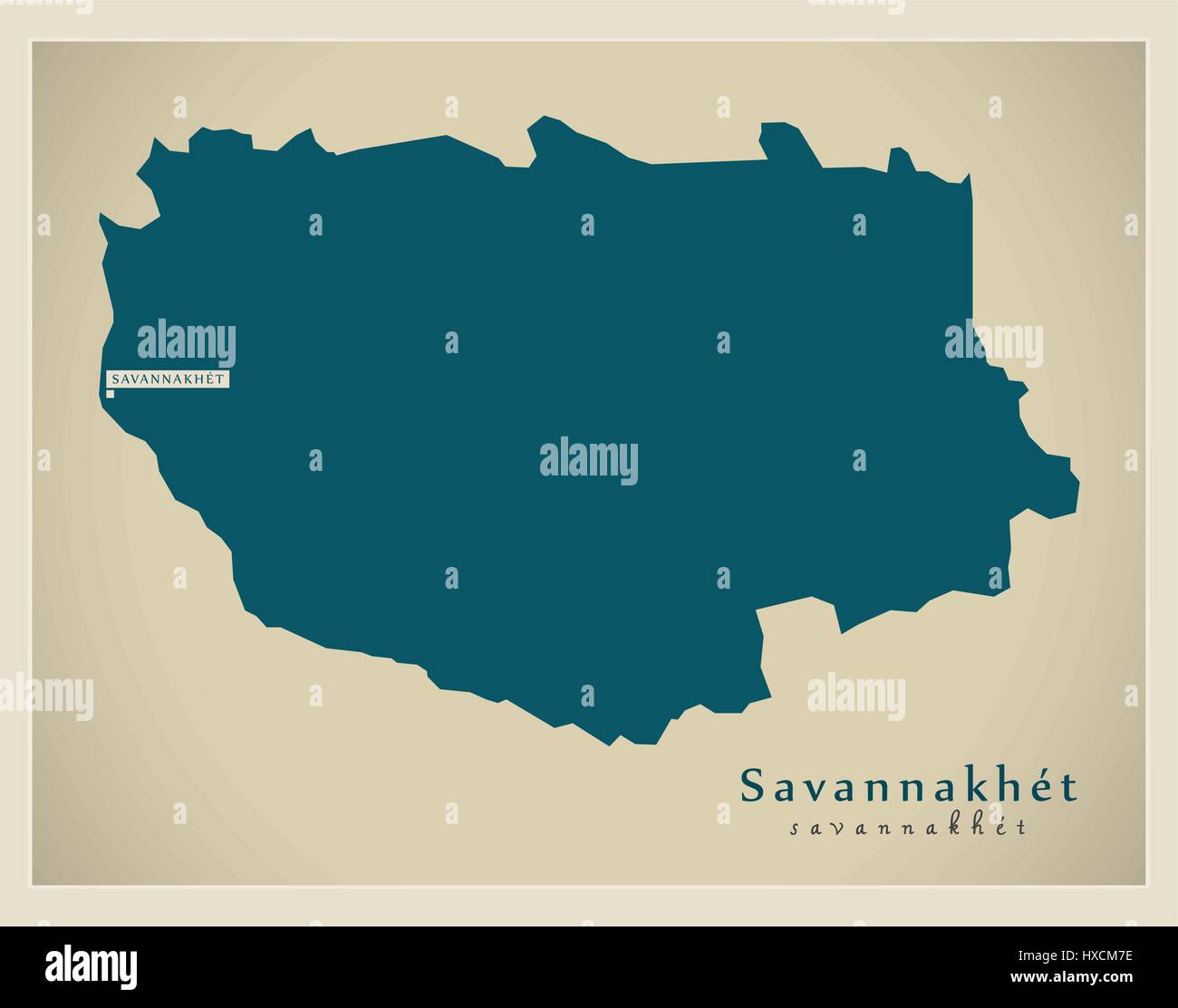 Modern Map - Savannakhet LA Stock Vector Image & Art - Alamy