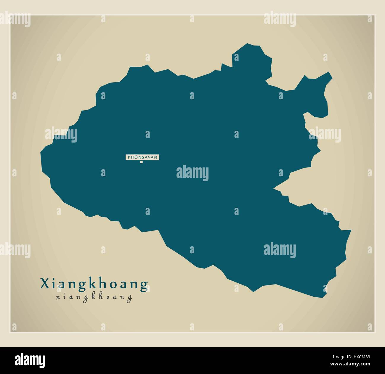 Xiangkhoang vector map hi-res stock photography and images - Alamy