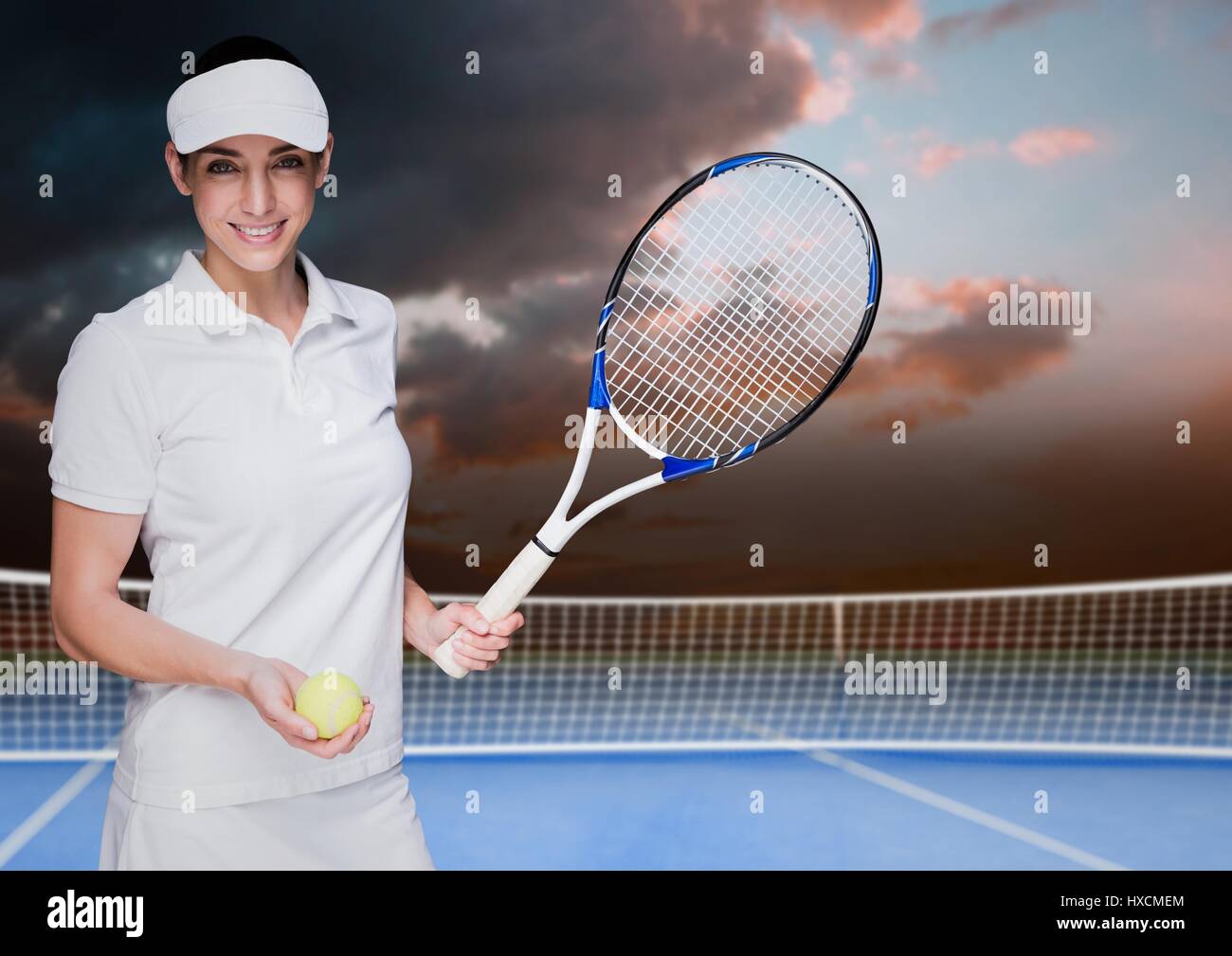 Pretty tennis player playing on hi-res stock photography and images - Alamy