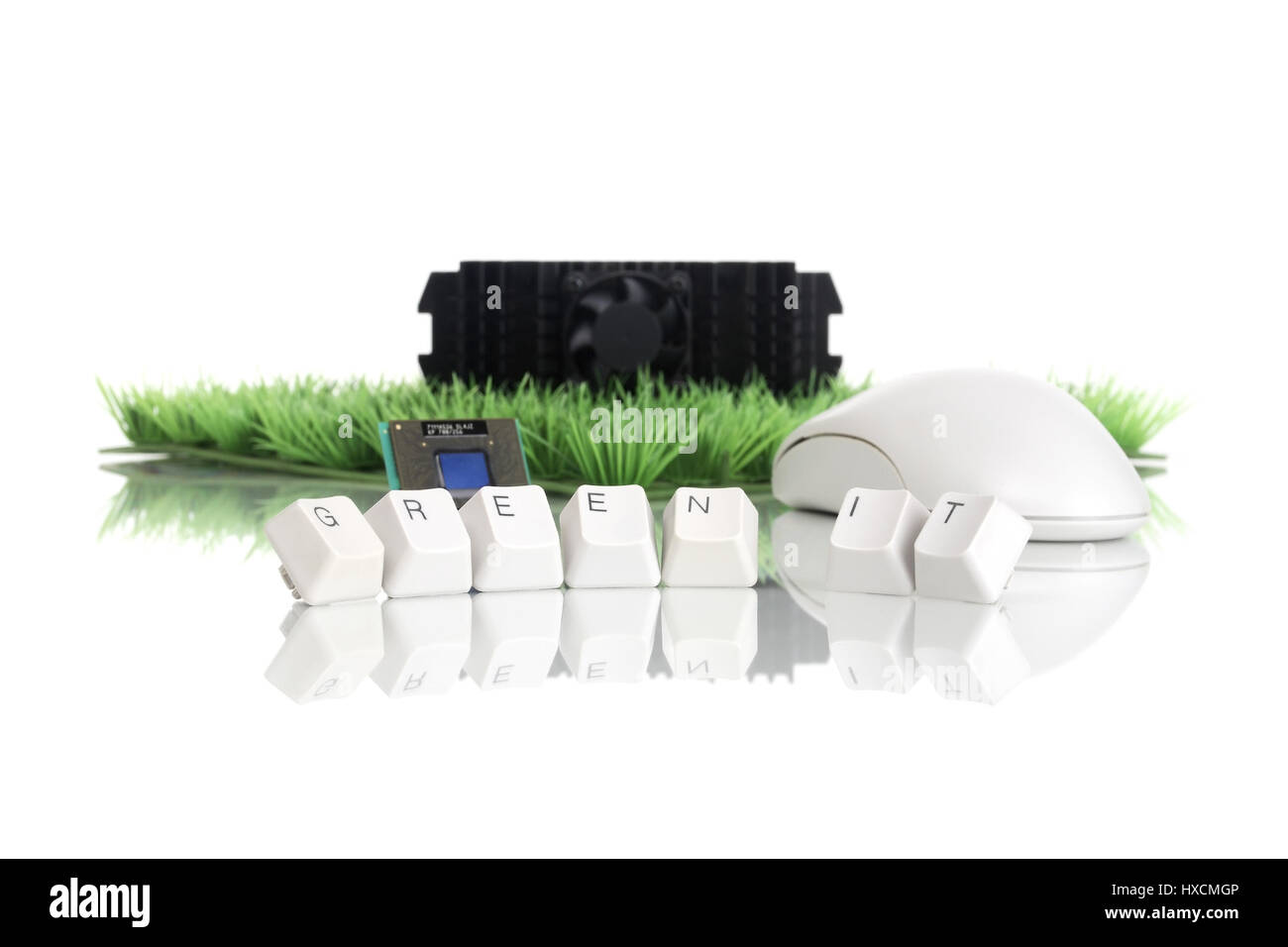 Processor, fan and mouse with art lawn, Processor, fan and mouse with ...