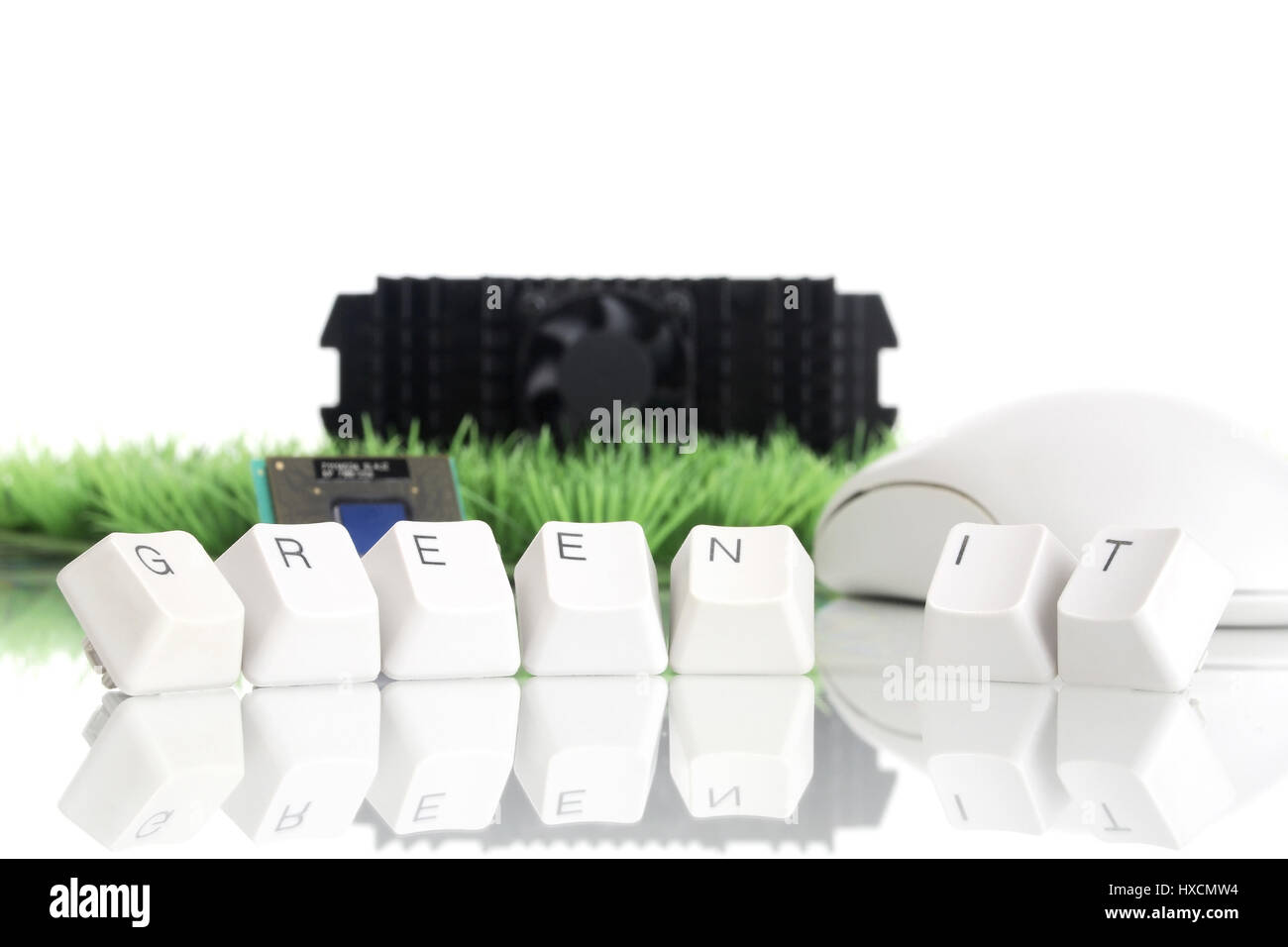 Processor, fan and mouse with art lawn, Processor, fan and mouse with ...