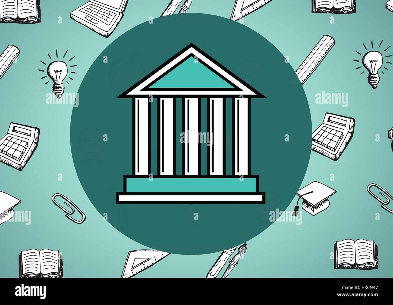 School bus circle icon hi-res stock photography and images - Alamy