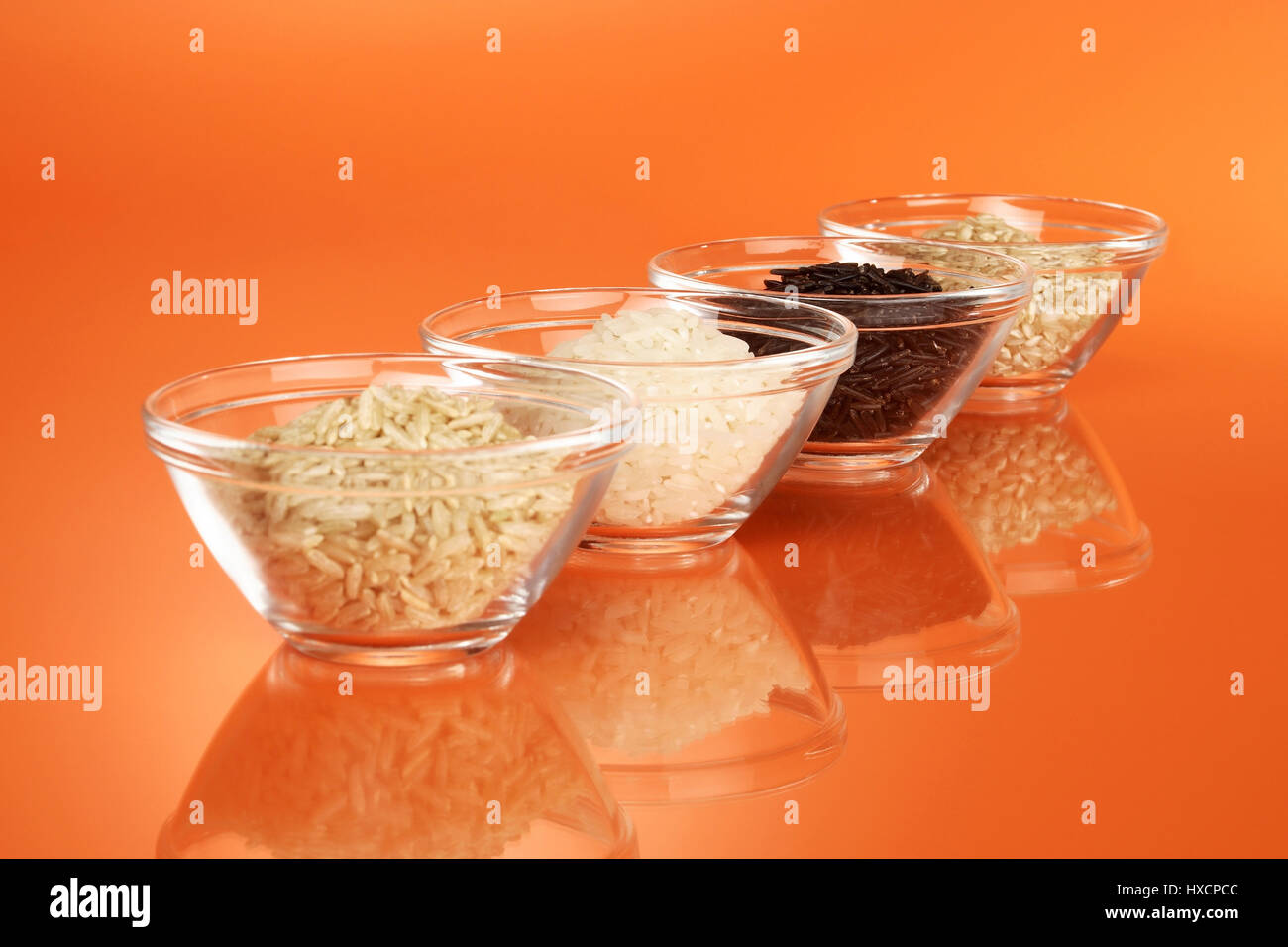 Different rice kinds, Verschiedene Reissorten Stock Photo - Alamy