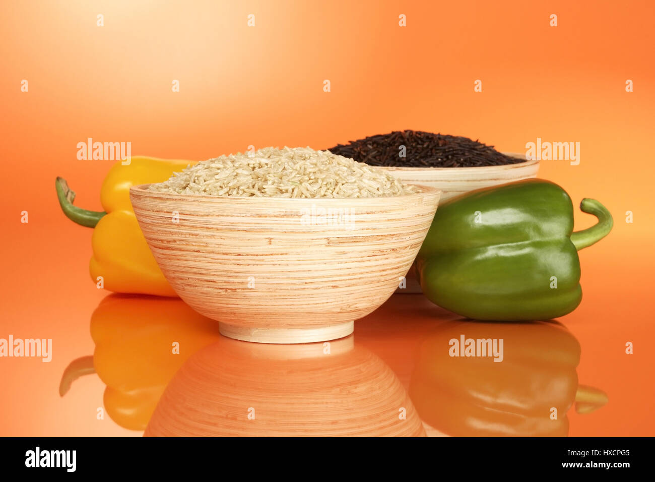 Rice with paprika, Reis mit Paprika Stock Photo - Alamy