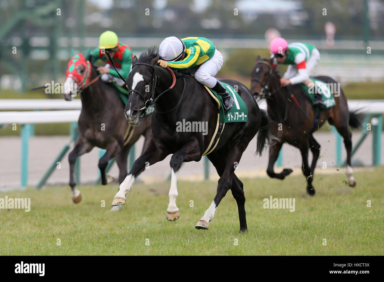 Hyogo, Japan. 25th Mar, 2017. (L-R) Trust (Yuji Tannai), Satono Arthur ...