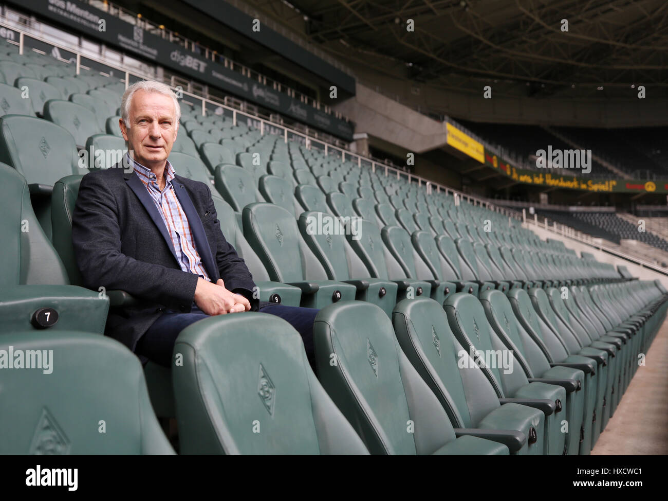 Moenchengladbach, Germany. 21st Mar, 2017. Rainer Bonhof, former player ...