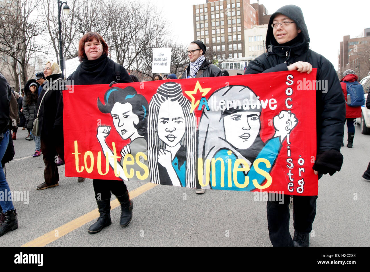 Protest march for racial equality in Montreal,Quebec,Canada Stock Photo ...