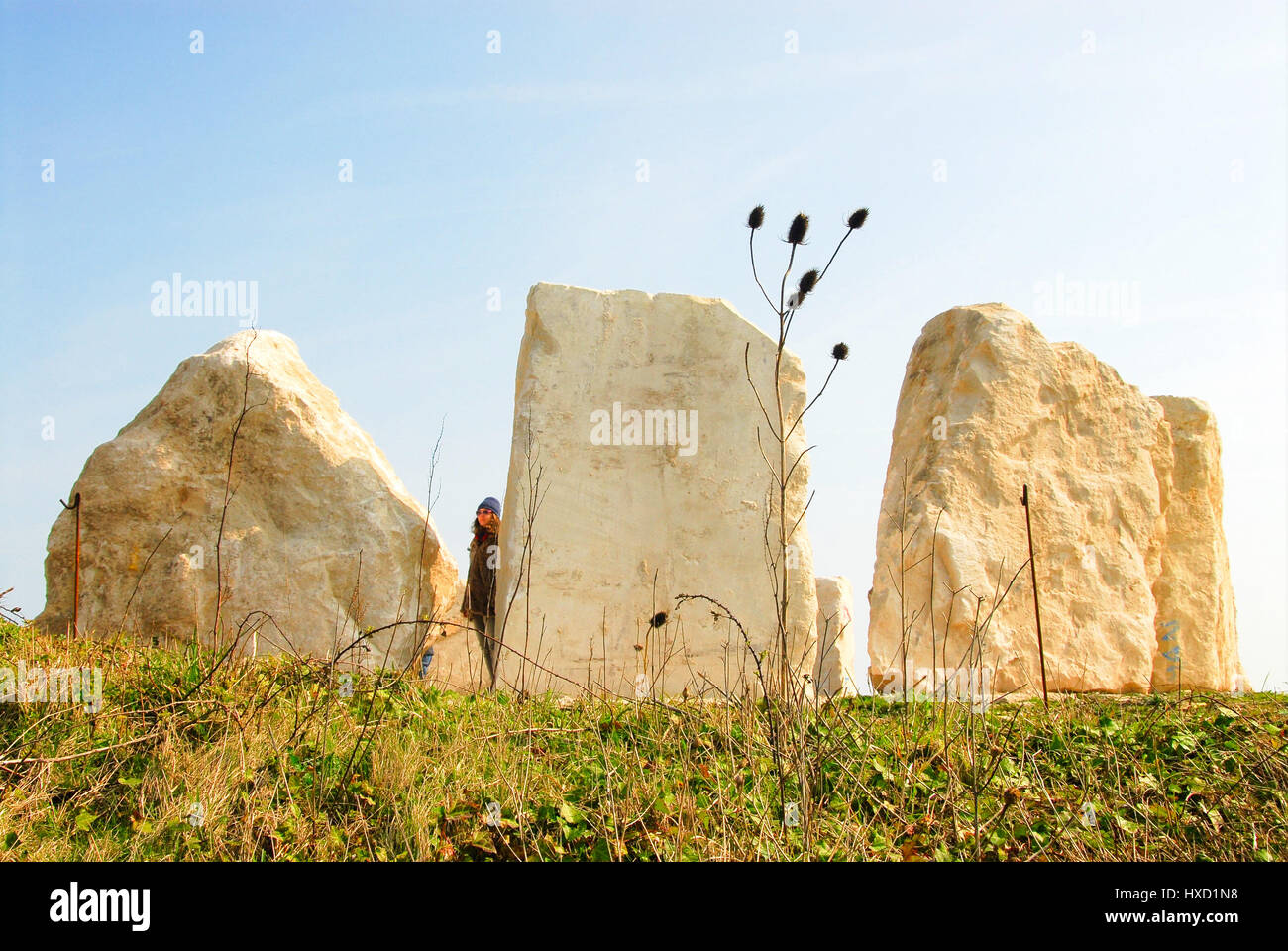 Portland, UK. 27th Mar, 2017. A new stone circle using 20 tonne ...