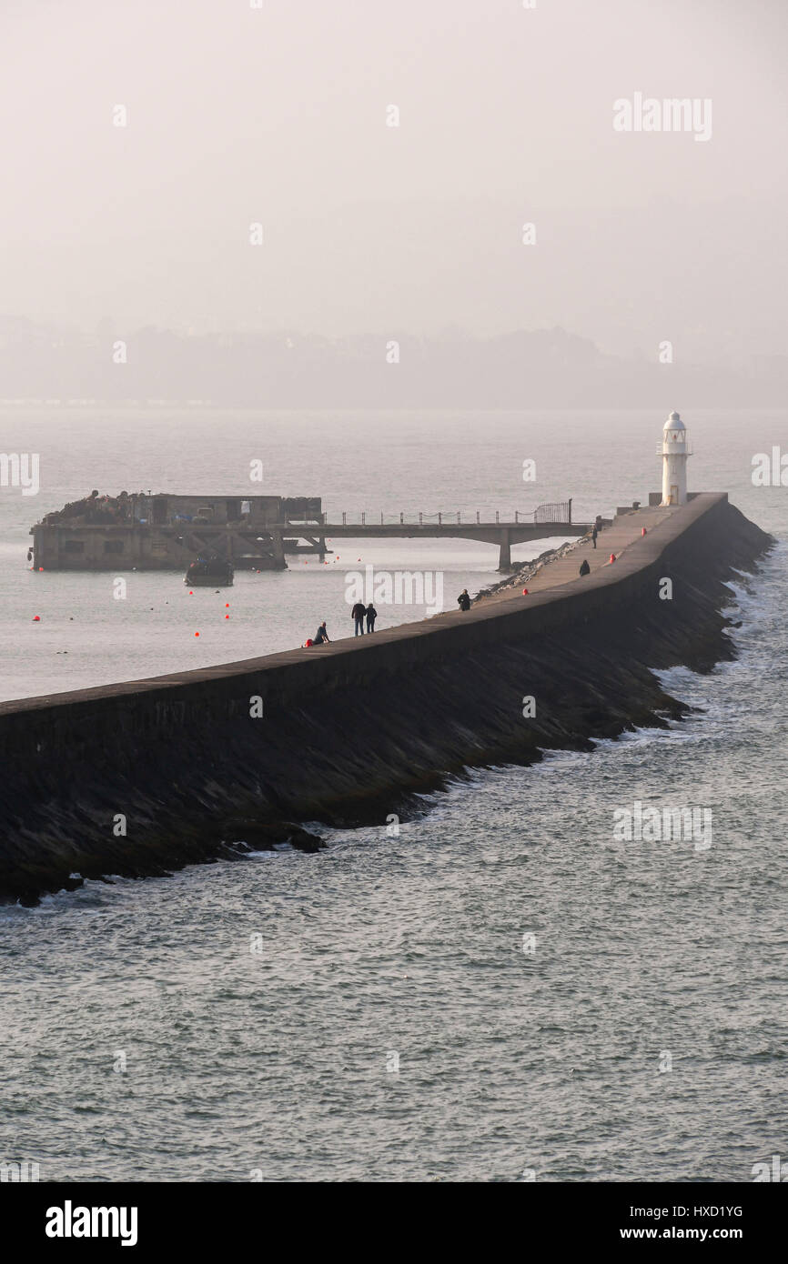 Breakwater beach brixham hi-res stock photography and images - Alamy