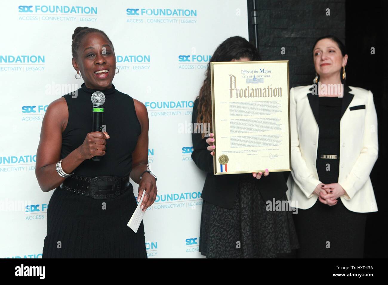New York, NY, USA. 27th Mar, 2017. Chirlane McCray at SDC Foundation's ...