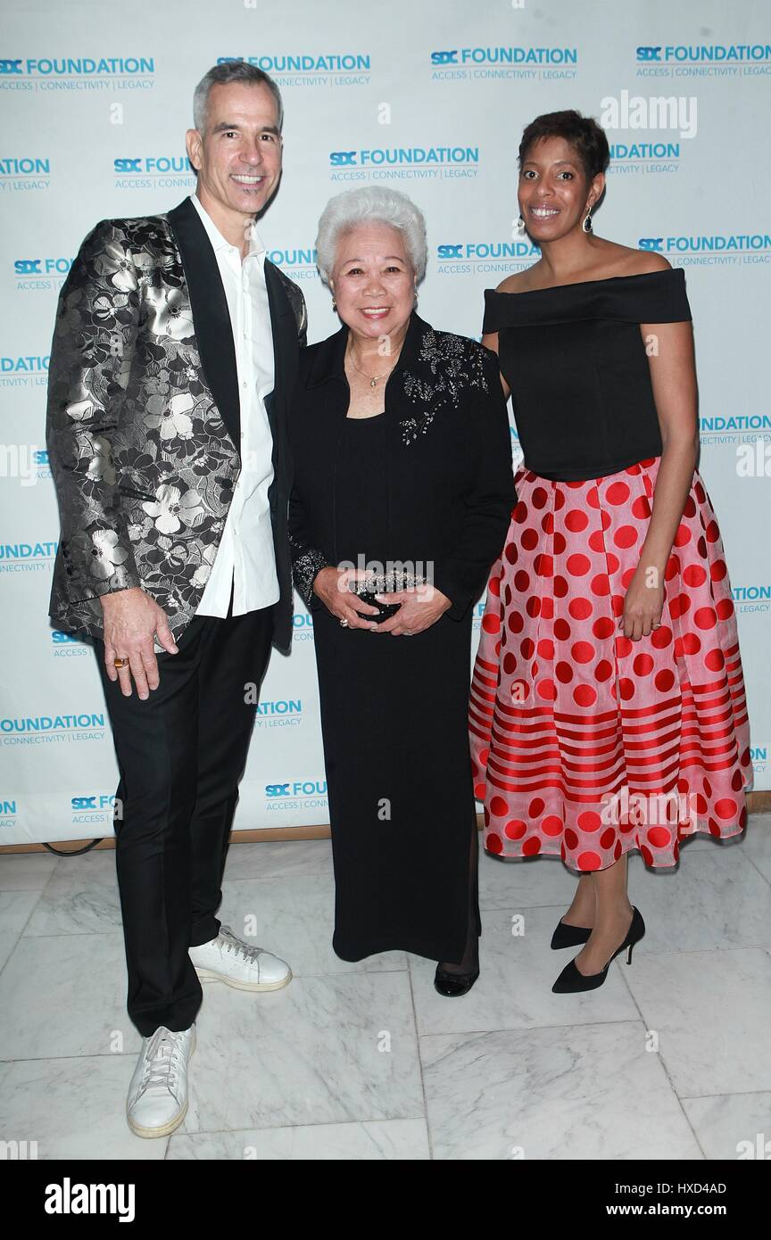 New York, NY, USA. 27th Mar, 2017. Jerry Mitchel, Joy Abbott and Lydia ...