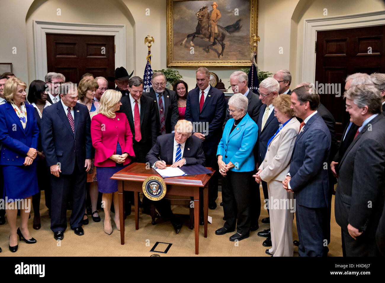 President trump signs bills hi-res stock photography and images - Alamy