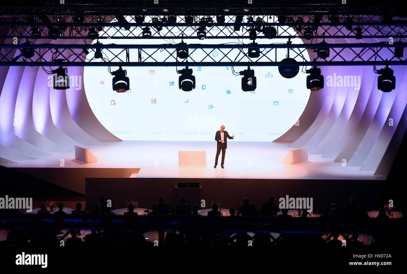Prague, Czech Republic. 28th Mar, 2017. Microsoft CEO Satya Nadella ...