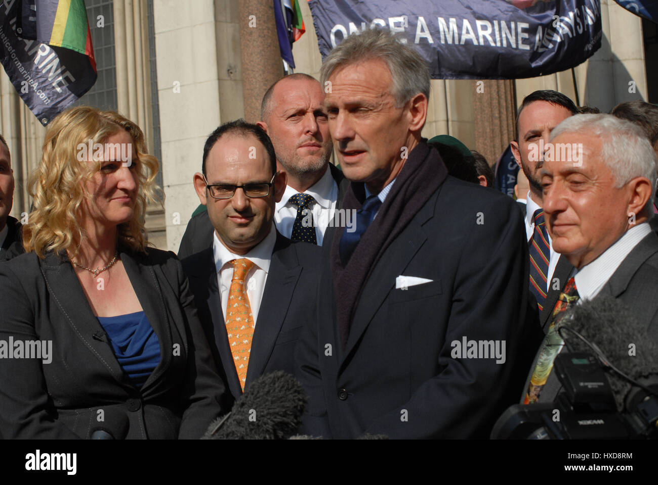 London, UK. 28th Mar, 2017. Supporters of marine Alexander Blackman ...