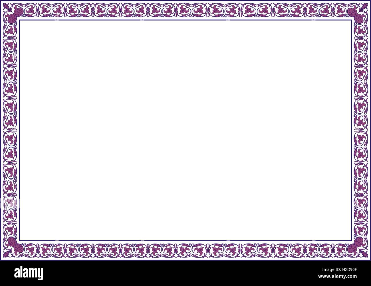 Insulated frame background template for certificate or diploma Stock ...