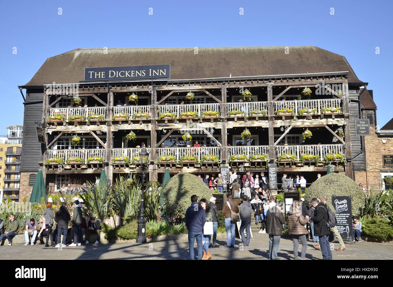 The historic Dickens Inn in St Katherine Dock, London Stock Photo - Alamy