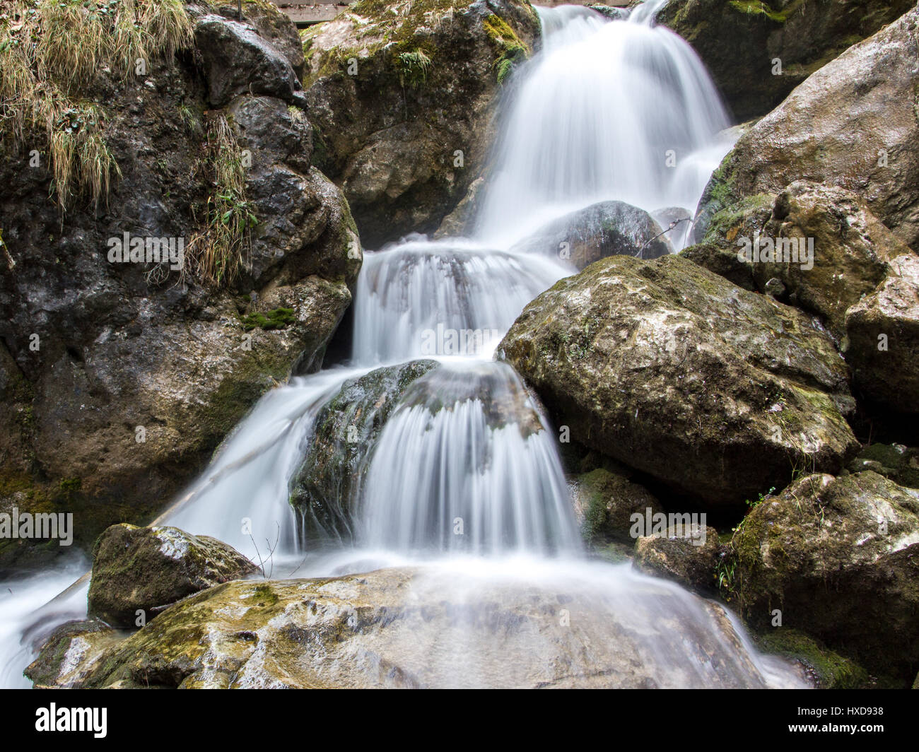 Beautiful waterfalls in a spring Stock Photo - Alamy