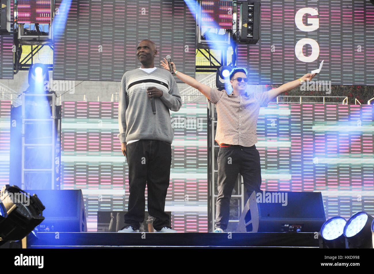 Boy toy Jesse (R) introduces Big Boy onstage at the 2015 KIIS FM Wango ...